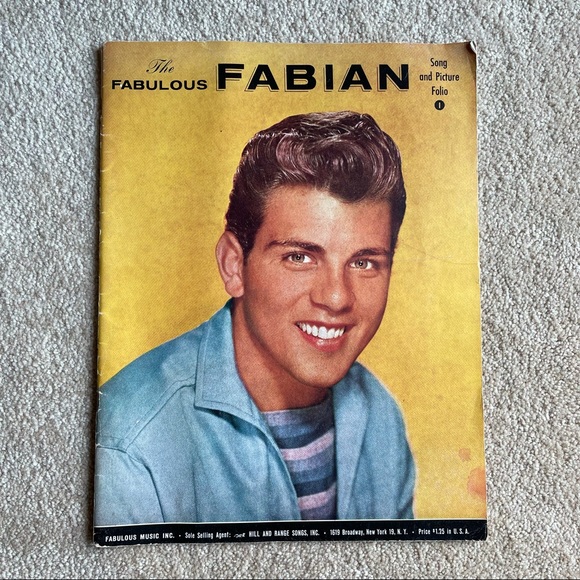 Other | The Fabulous Fabian Song And Picture Folio | Poshmark
